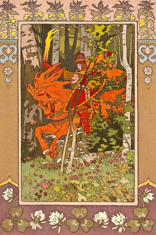 Ivan Bilibin - Red Rider, Illustration for the Fairy Tale Vasilisa the ...