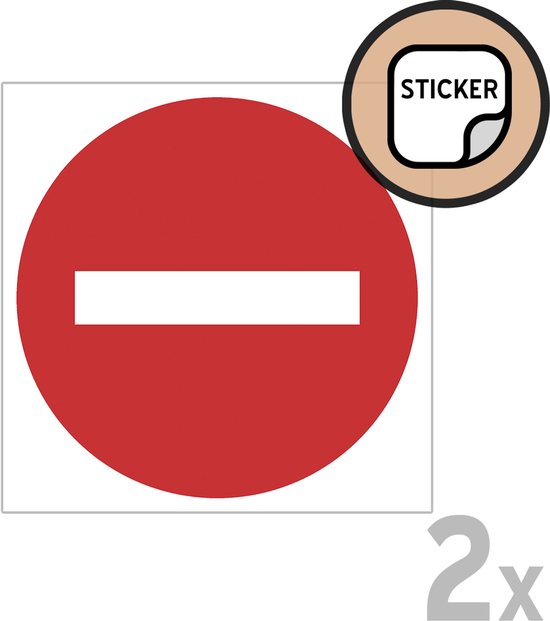 Pictogram/ stickers (2x) | Verbodsteken C1/ C2 | 15 x 15 cm | Geen ...