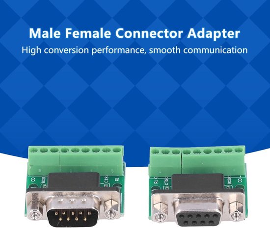 DB9 Male Female Connector Adapter Screw Terminal 9 Pin 9 Hole ...