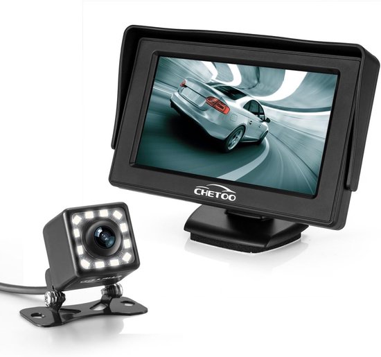Achteruitrijcamera met Nachtzicht en 170 Graden Hoek - 4,3 Inch LCD ...