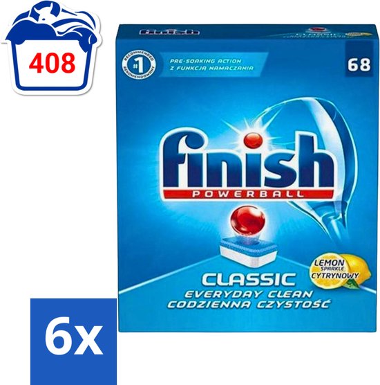 Finish Powerball - Classic - Vaatwastabletten - Citroen - 68 Tabletten ...
