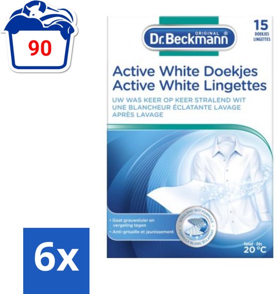 Dr. Beckmann - Kleurverzorging - Active White - Witte Was - 15 Doekjes ...