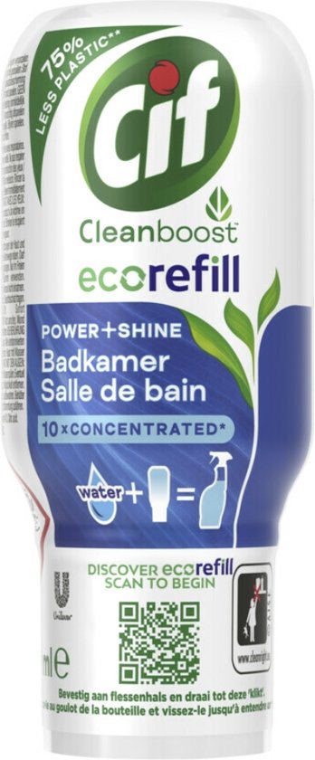 Cif Eco Refill - Power & Shine - Badkamerreiniger - Spray - 70 ml ...