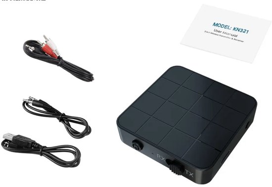 Bluetooth Transmitter & Receiver 2 in 1 - BT 5.0 - 3.5MM AUX / RCA - Zwart | bol