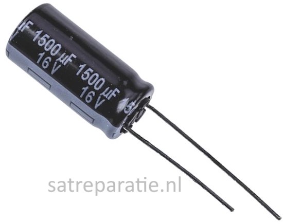 Panasonic 1500uF 16V Capacitor - aluminium electrolytic - 10x20mm ...