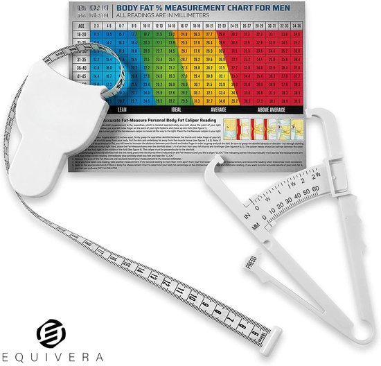 Equivera Huidplooimeter - Vetmeter - Vetpercentagemeter - Body Mass ...