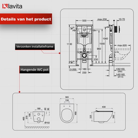 Inbouwreservoir Complete Toiletset Grohe Solido 39069000 - Inbouw WC ...