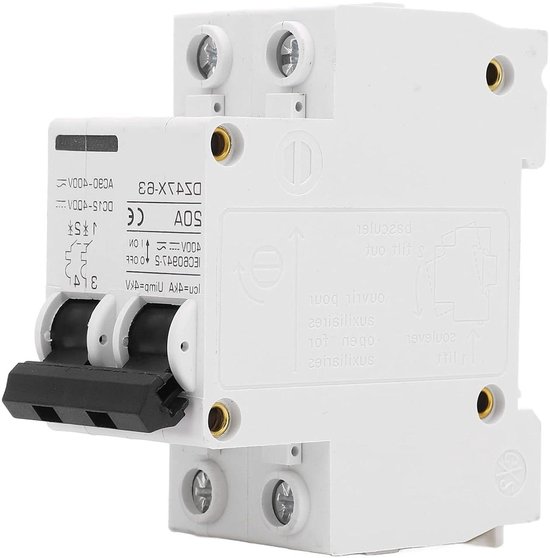 Disjoncteur 20A DC 12-400V AC 90-400V Extinction d'arc magnétique Arrêt ...