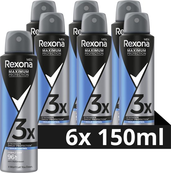 Rexona Men Maximum Protection Anti-Transpirant Spray - Cobalt Dry - 3x ...