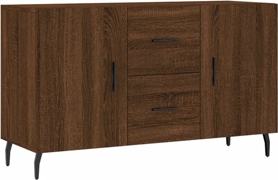 vidaXL Dressoir - 100x36x60 cm - Bruin eikenkleur Dressoir - Houten ...