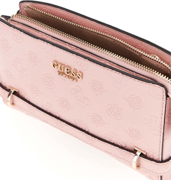 GUESS Handtas Schoudertas Zarela Mini Top Zip Crossbody Peony Logo Roze ...
