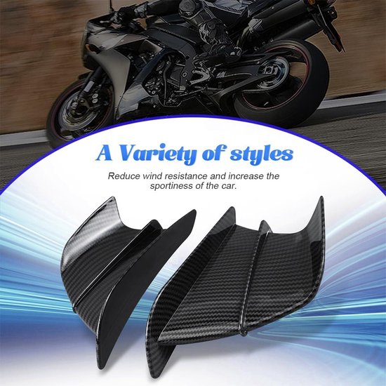 Aerodynamische winglet voor motorfietsen - Zelfklevende zijpanelen kuip ...