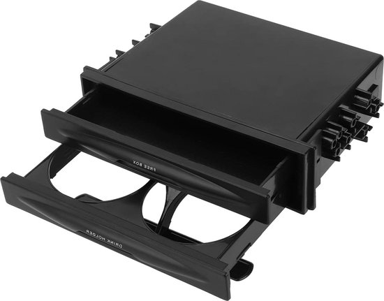 Zak opbergdoos voor autoradio - multifunctioneel ABS - universeel - 1DIN - 2 lagen -... | bol