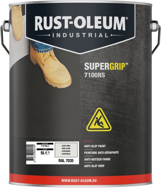 Rust-Oleum SuperGrip Anti-Slip Coating RAL 7035 Vloerverf 5 liter | bol