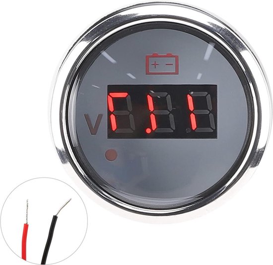 Spanningsmeter 2 Inch LED Digitaal Display IP67 Waterdicht Smart Alarm ...