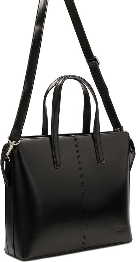 Black leather business style handbag | bol