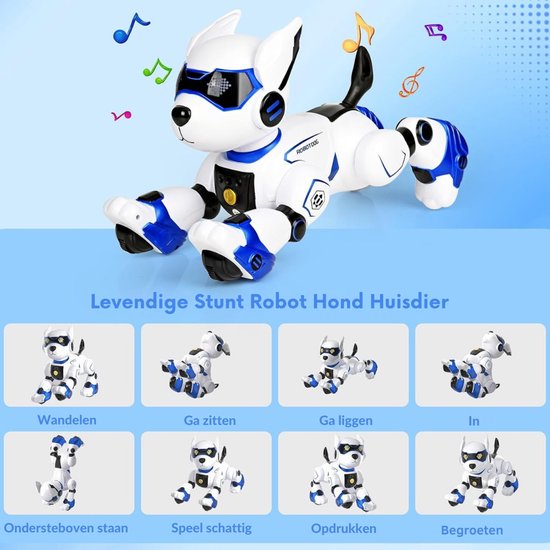 Interactieve Robot Hond – Robothond Met LED ogen - Doet allerlei ...