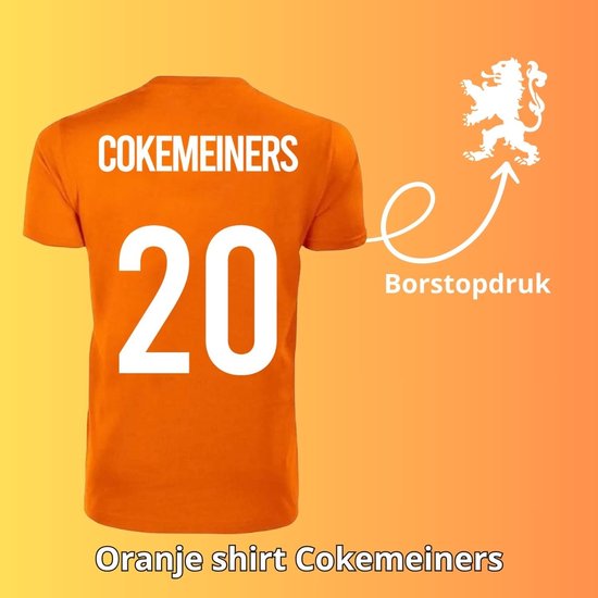 Oranje shirt | Cokemeiners - S| Koningsdag | EK | WK | Voetbal | Sport ...