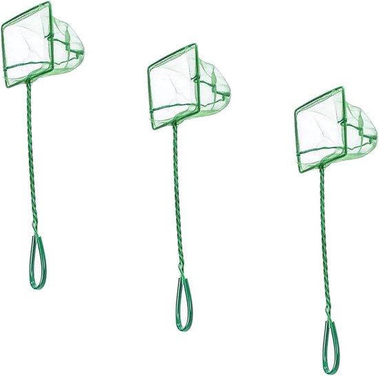 Aquariumvisnet - Klein visnet voor aquarium - 3 stuks - 12x10,5 cm | bol