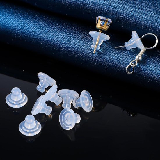 10Pcs Silicone Earring Backs For Wire Earrings - Locking Backs For ...