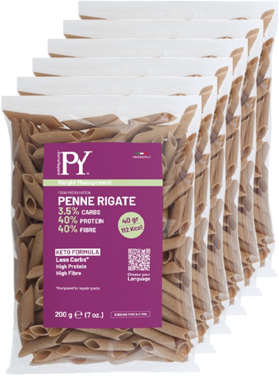 Pasta Young | Keto Penne Rigate | 6 stuks | 6 x 200 gram | bol