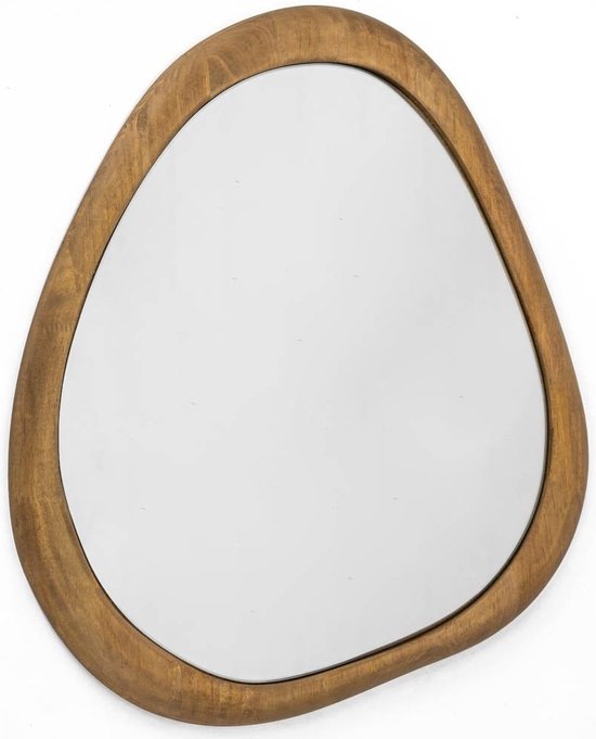 Vtw Living Organische spiegel - Asymmetrische hal spiegel - Hout ...