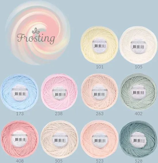 Scheepjes Candy Floss colour pack 10x20gr - 1st - Frosting | bol