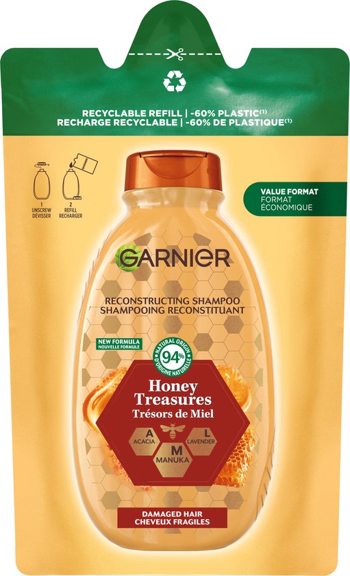 Garnier Loving Blends Honing Goud Shampoo Refill - Voor beschadigd en ...