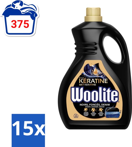 Woolite Dark - Vloeibaar Wasmiddel - Met Keratine - Donkere & Denim Was ...