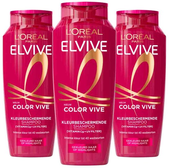 3x L'Oréal Elvive Color Vive Shampoo 250 ml | bol