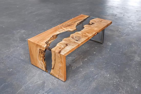 Timbre Design - Epoxy en Walnoot hout eettafel - 170 CM | bol