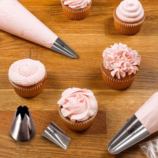 Candala Cupcake Decorating Icing Piping Nozzle 2 Grote en 2 Kleine ...