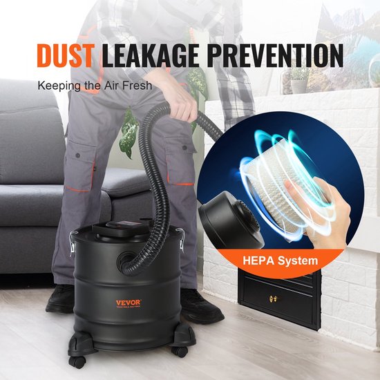 Elektrische Aszuiger - 1200W - Grote Capaciteit van 20 Liter - HEPA ...