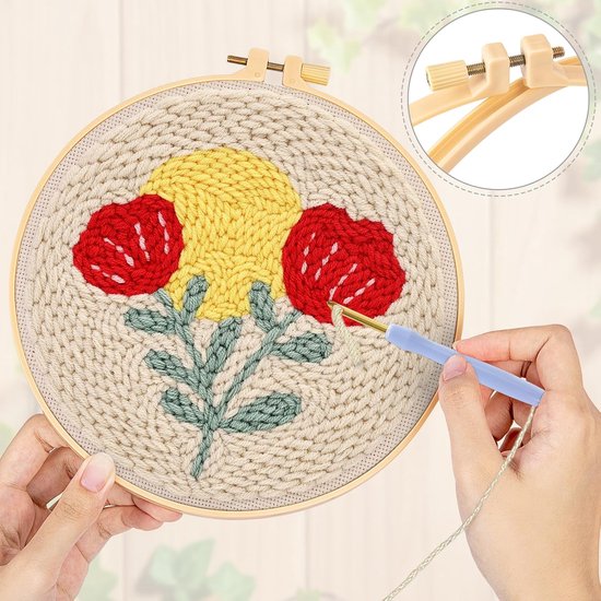 Bloemen Punch Needle Kit - DIY Borduurwerk Voor Beginners - Starter Kit | bol