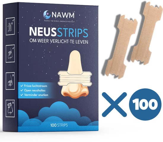 NAWM® Neusstrips - 100 Neuspleisters - Anti Snurk Pleisters ...