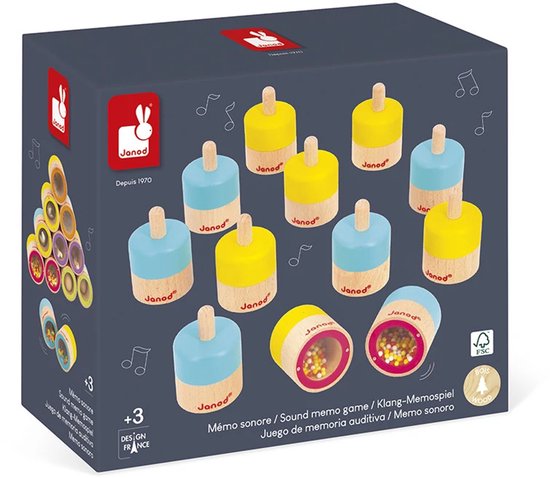 Janod - Sensorisch Memospel Met Geluiden - Een Origineel Spel Om Het ...