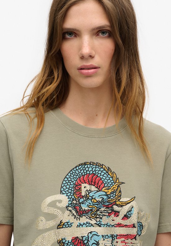 Superdry Tokyo Vl Relaxed T-shirt Met Korte Mouwen Beige XS Vrouw | bol