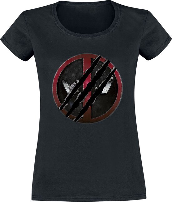 Deadpool 3 - Logo T-shirt zwart L Katoen Dames - Fan merch, Film ...