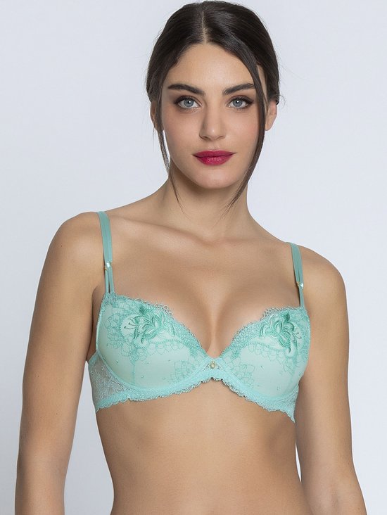 Lise Charmel Princesse Iris Push Up BH Princesse Aqua Groen 80 B | bol