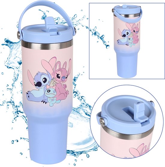 Disney Stitch en Angel mok - Thermische reismok met handvat - 1,18 ...