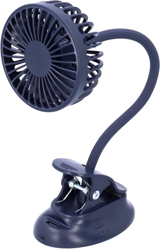 Verstelbare Mini-bureauventilator - Krachtige Clip-on USB Ventilator ...