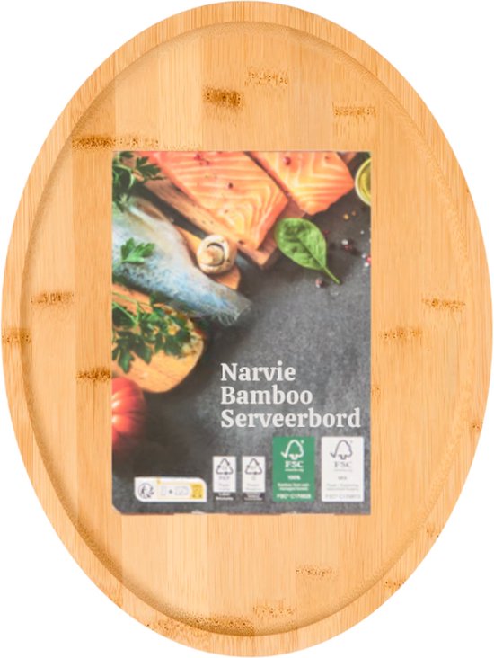 Narvie Bamboe Serveerplank – FSC®-gecertificeerd – Ovaal Houten ...