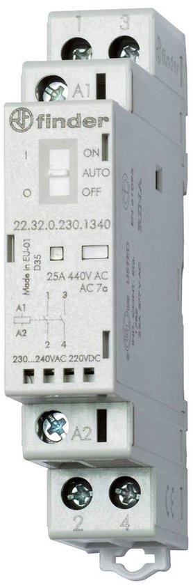Finder 22.32.0.024.1540 Contactor 1x NO 24 V/DC, 24 V/AC 25 A 1 stuk(s ...