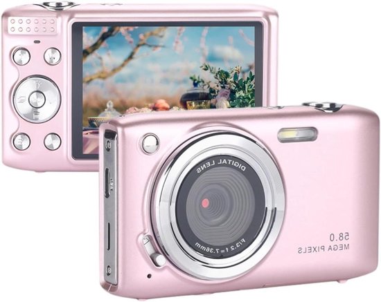 58MP digitale camera met 4K video – 2,88 inch kantelbaar scherm, 16x ...