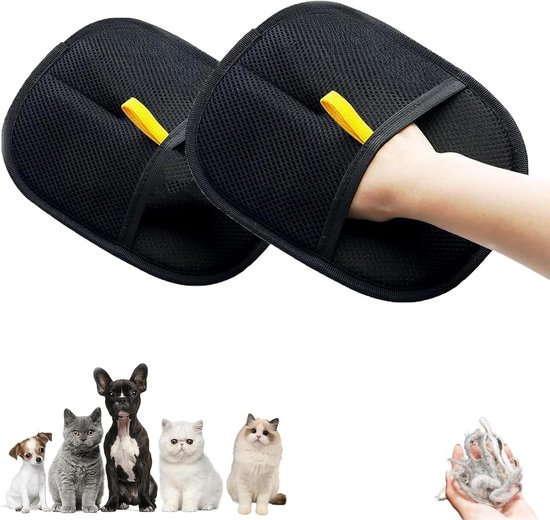 2 stuks dubbelzijdige verzorgingshandschoenen voor huisdieren ...