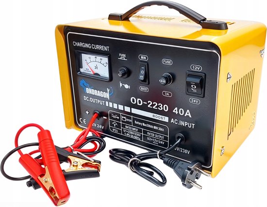 Krachtige Auto Acculader met Startfunctie 12/24V – 40A | bol