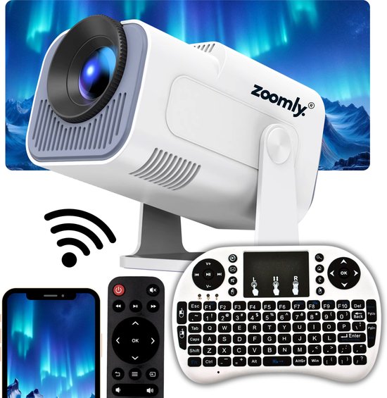 Zoomly® Pro MAX Beamer - Projector - Mini Beamer - Full HD 1080p ...