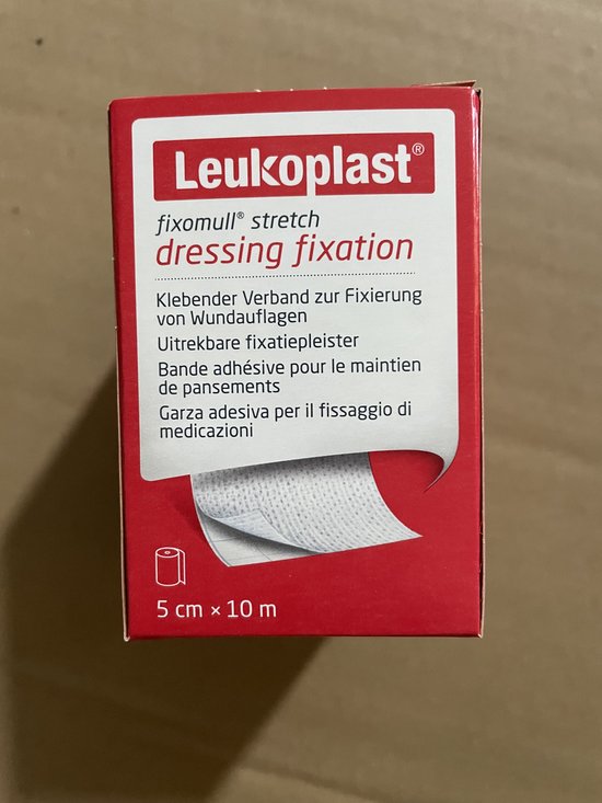 Leukoplast Fixomull Stretch fixatiepleister 5 cm x 10 m. 1 rol | bol