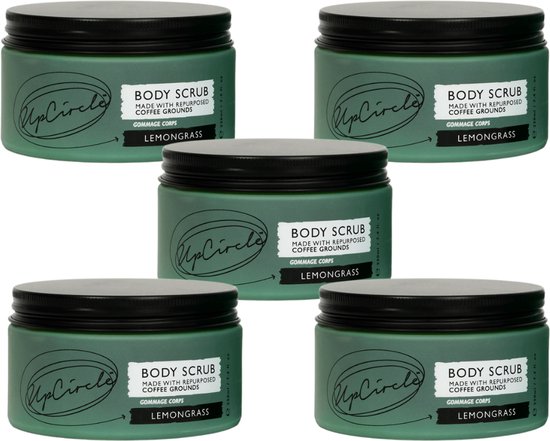 UpCircle Body Scrub - Hergebruikte koffieprut – Citroengras - 220 ml ...