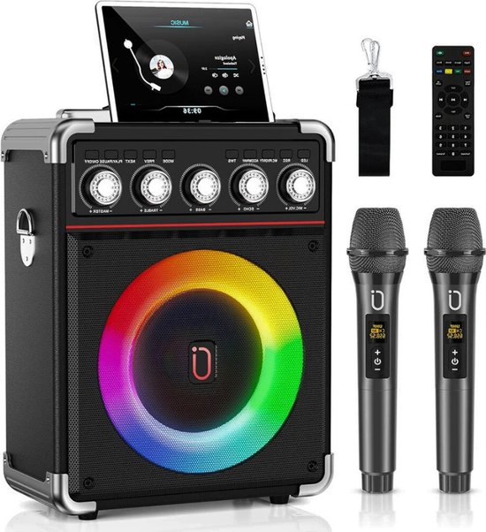 Karaoke Set Met 2 Microfoons - Complete Professionele Karaoke Systeem ...